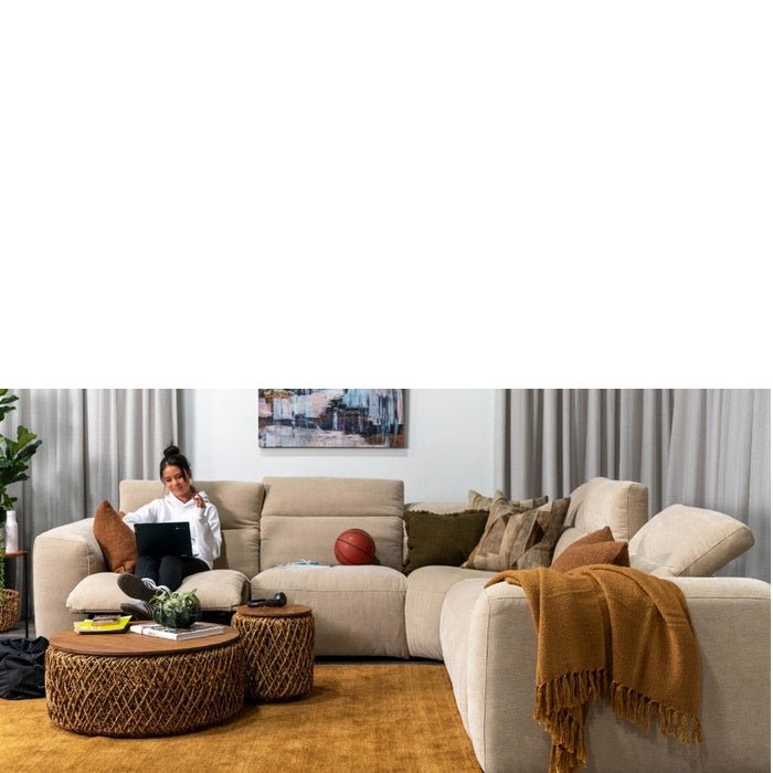 Madison 5 Piece Power Corner Modular Suite in Fabric-Paulas – Paulas ...